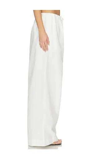 Simkhai Rhea Cotton Wide Leg Trouser - White