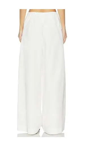 Simkhai Rhea Cotton Wide Leg Trouser - White