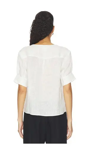 FRAME V-neck Popover Top