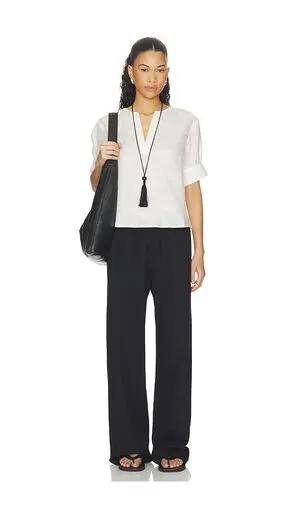 FRAME V-neck Popover Top