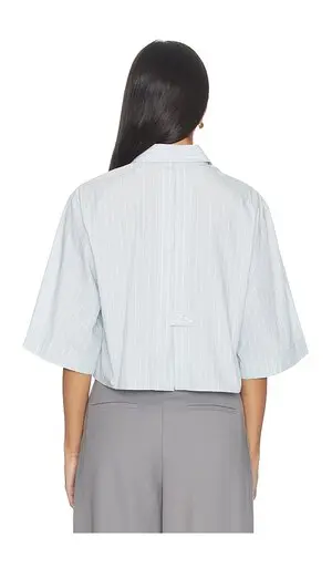 Helmut Lang Cropped Cotton Blend Shirt