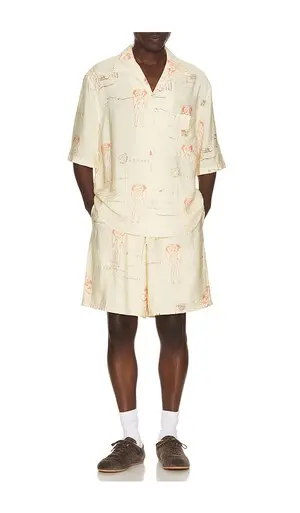 MISBHV Devil & Angel Postcard Shirt In . Also - Cream
