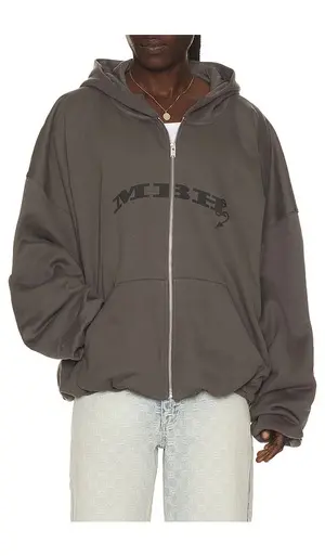 MISBHV Inflated Devil Zipped Hoodie - Charcoal