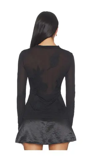 OPERASPORT Ziva Sheer Embellished Top