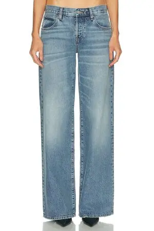 FRAME X Alexandra Leclerc The Leo Low Rise Baggy Jean In Denim-dark - Rivage