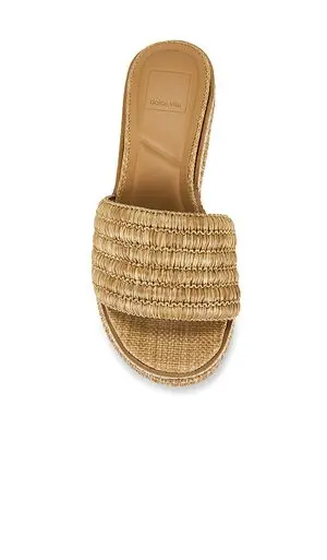 Dolce Vita Platform Wedge Sandals With Raffia Upper