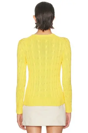 Polo Ralph Lauren Julianna Cable Knit Sweater - Beach Yellow