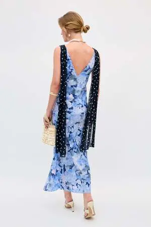 Rixo Roux Chelsea Dot Mix Maxi Dress