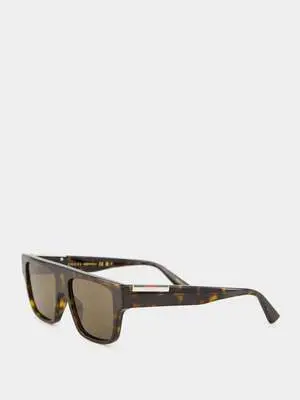 Gucci Tortoiseshell Web Detail Sunglasses