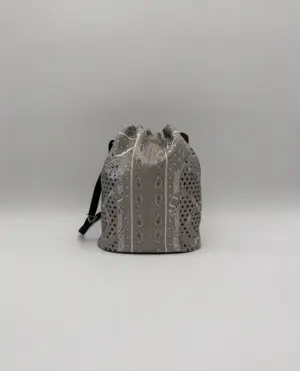 Hermès Silk And Swift Leather Bucket Bag