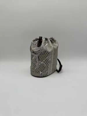 Hermès Silk And Swift Leather Bucket Bag