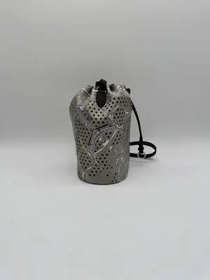 Hermès Silk And Swift Leather Bucket Bag