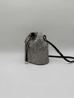 Hermès Silk And Swift Leather Bucket Bag