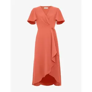 PHASE EIGHT Julissa Wrap-front Midi Dress - Orange
