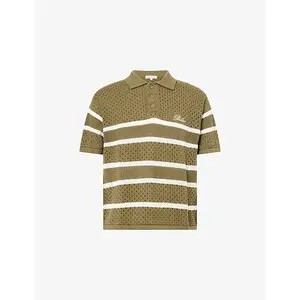 BELIER St.tropez Crochet Cotton Polo Shirt