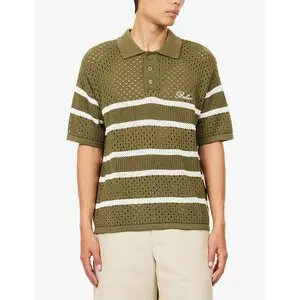 BELIER St.tropez Crochet Cotton Polo Shirt