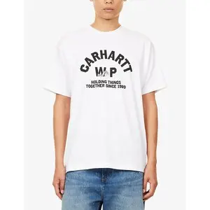 Carhartt Work In Progress Column Graphic-text Cotton T-shirt