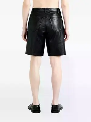 PALY Hollywood Holy Mountain Graffiti-print Leather Shorts