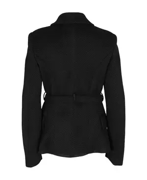 Balmain Double-breasted Belted Blazer With Logo Buckle