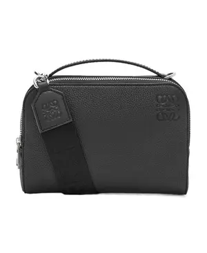 Loewe Mini Camera Bag In Soft Grained Calfskin - Black