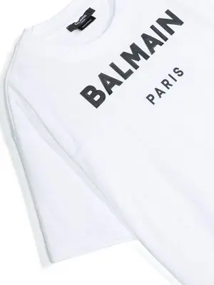 Balmain Logo Print Cotton T-shirt