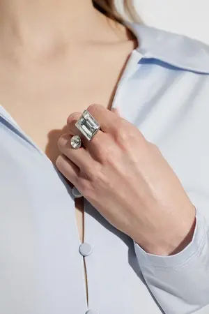 Dries Van Noten Openwork Crystal Ring