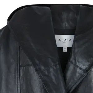 Alaïa Hooded Leather Biker Jacket