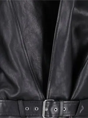 Alaïa Hooded Leather Biker Jacket