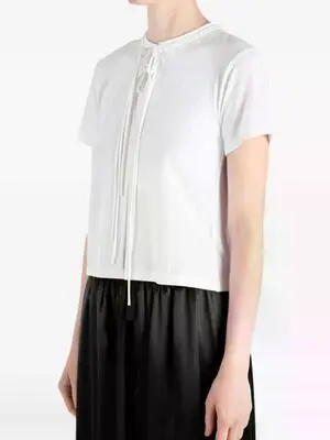 Y’s Tie-fastening Band Collar T-shirt