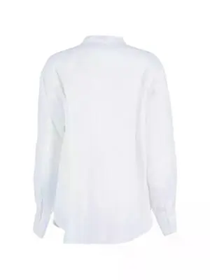 ERMANNO FIRENZE Floral Embroidered Pintuck Ramie Shirt