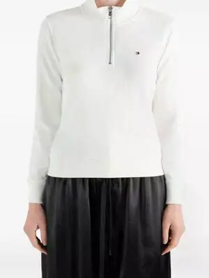 Tommy Hilfiger Quarter-zip Logo-embroidered Sweater