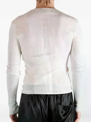 ANN DEMEULEMEESTER Ribbed-knit Long-sleeve T-shirt