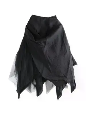 MARC LE BIHAN Asymmetric Layered Midi Skirt