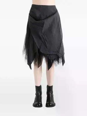 MARC LE BIHAN Asymmetric Layered Midi Skirt