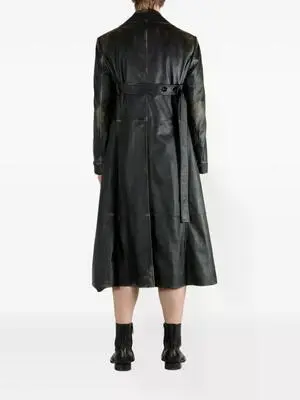 ANN DEMEULEMEESTER Faded-effect Leather Coat