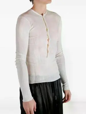 ANN DEMEULEMEESTER Ribbed-knit Long-sleeve T-shirt