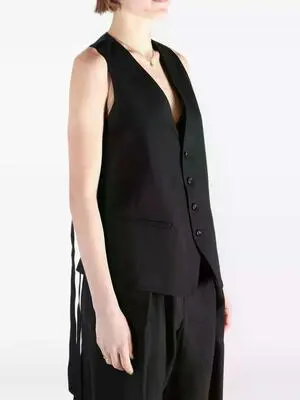 ANN DEMEULEMEESTER V-neck Buttoned Waistcoat