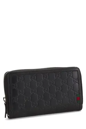 Gucci Rubberized Ssima Zip Around Wallet