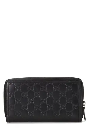 Gucci Rubberized Ssima Zip Around Wallet