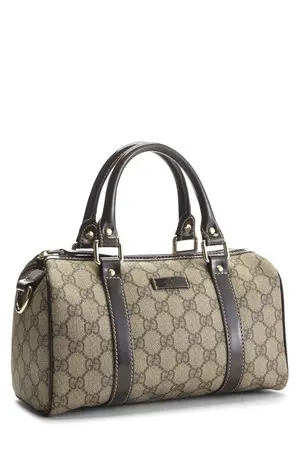 Gucci Gg Supreme Coated Canvas Joy Boston Handbag - Brown