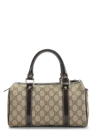 Gucci Gg Supreme Coated Canvas Joy Boston Handbag - Brown
