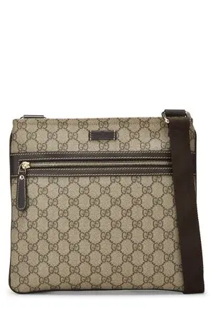 Gucci Original Gg Supreme Zip Pocket Flat Messenger