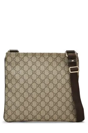 Gucci Original Gg Supreme Zip Pocket Flat Messenger