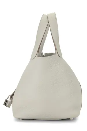 Hermès Clemence Leather Picotin Lock 18 Bag - Grey Pearl