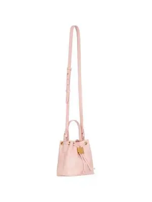 Balmain Pulse Bucket Bag In Smooth Leather - Pink