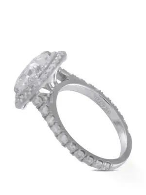 LB EXCLUSIVE Platinum Diamond Halo Ring