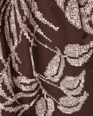 Donna Karan New York Printed Pleated Midi Skirt