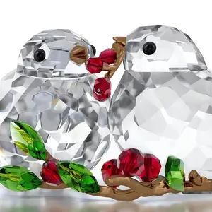 SWAROVSKI Idyllia Bird Couple And Berries - Red
