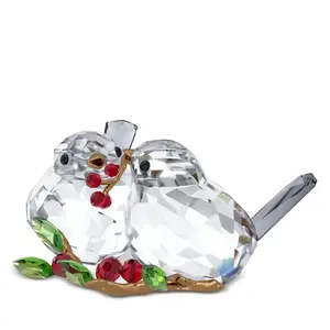 SWAROVSKI Idyllia Bird Couple And Berries - Red