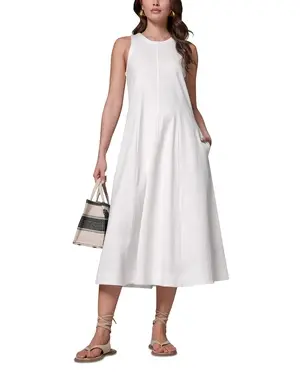 DONNA KARAN WEEKEND Sleeveless Midi Dress - Cream